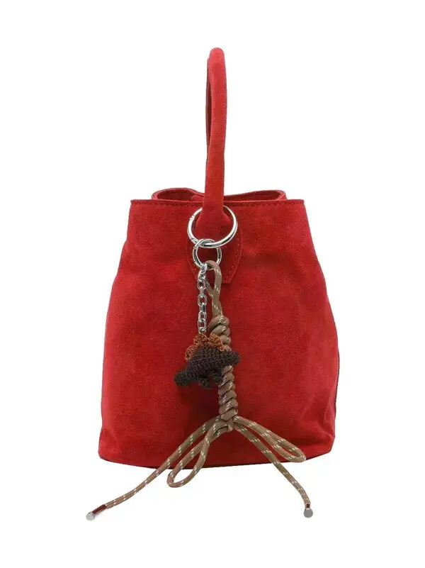 D.a.t.e. Paniere Suede Handbag - Red