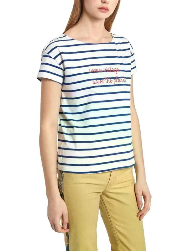 CAVALLI E NASTRI Striped T-shirt - White