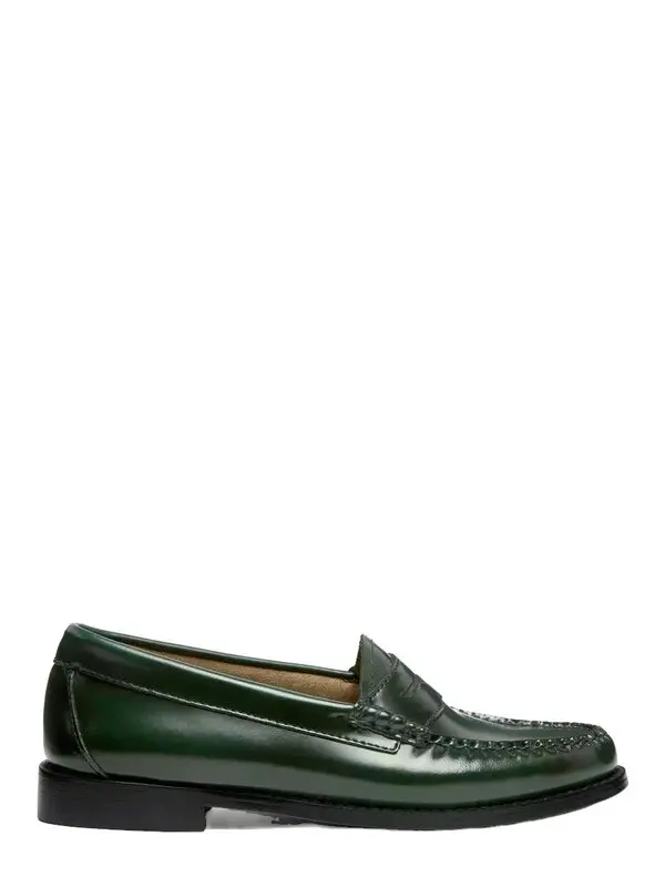 G.H.BASS Leather Penny Loafers - Green