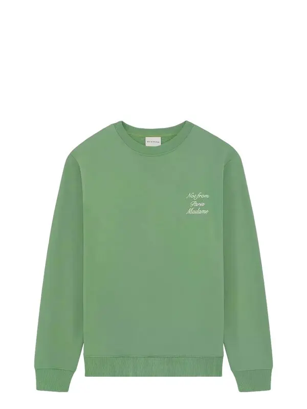 Drole De Monsieur Slogan-embroidered Sweatshirt - Green