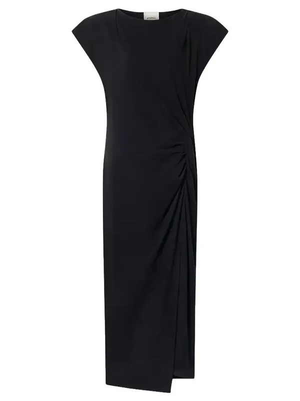 Isabel Marant Nadela Gathered Split Maxi Dress - Black