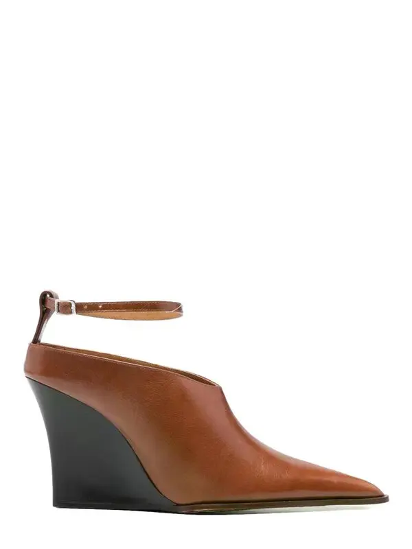 IRO PARIS Ankle-strap Wedge Pumps - Brown