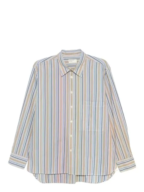 Universal Works Pocket Striped Shirt - Blue