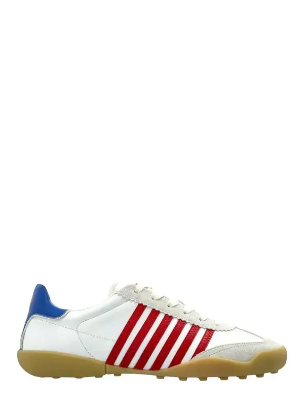 Dsquared2 Striped Leather Sneakers - White