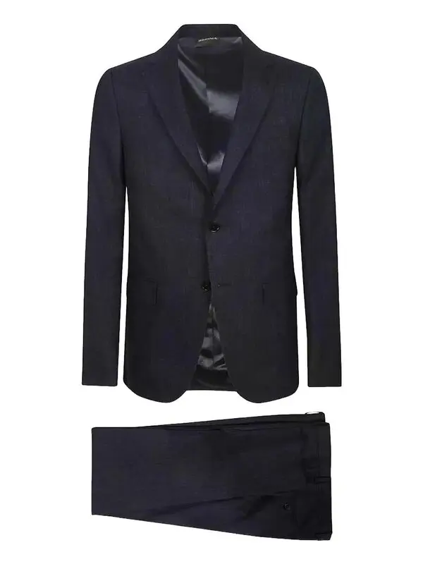 Zegna Long-sleeves Suit - Blue