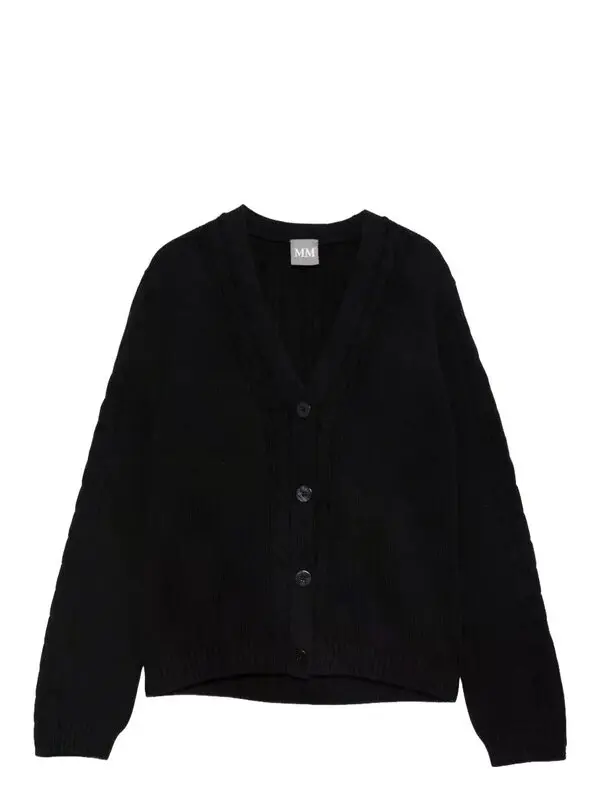 Max Mara Buttoned Cable-knit Cardigan - Blue