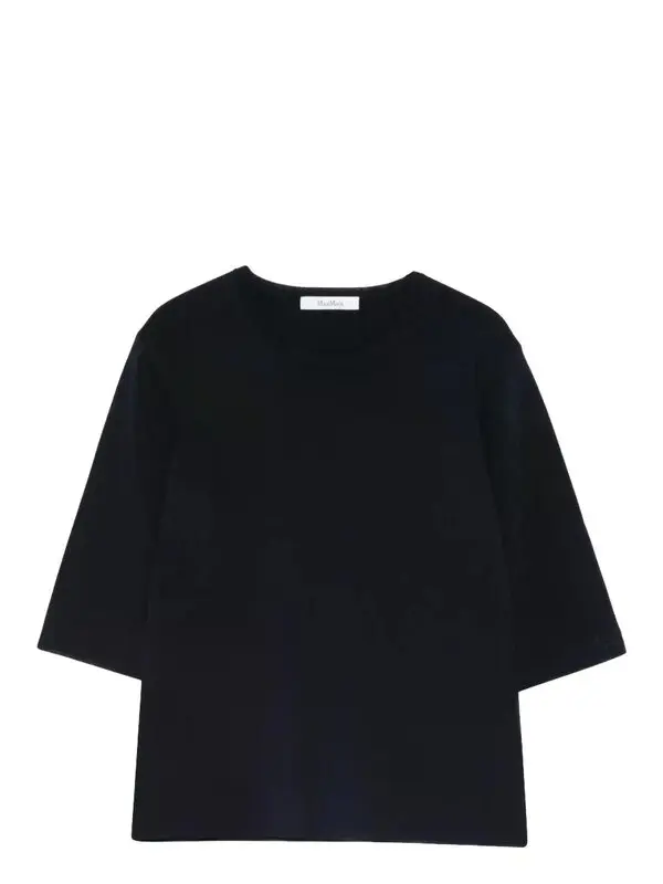 Max Mara Round-neck Short-sleeve Top - Blue