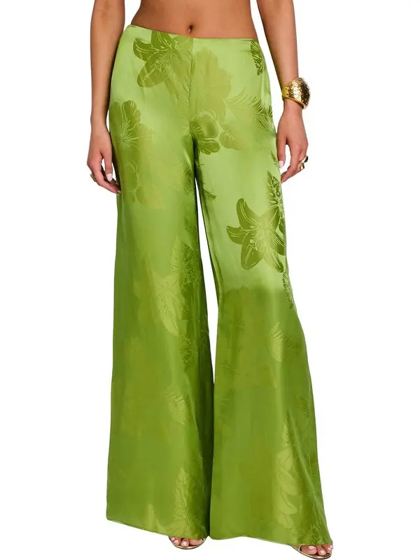 Retrofete Antoinette Wide-leg Pant - Kiwi Trop Jacquard