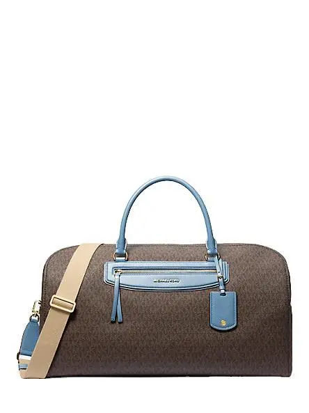 Michael Kors Jet Set Travel Extra-large Signature Logo Weekender Bag - Blue