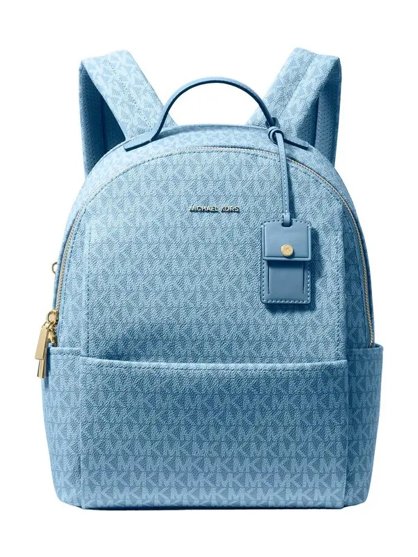 Michael Kors Sable Medium Signature Logo Backpack - Blue