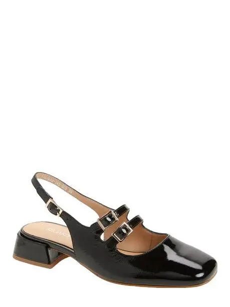 Regarde Le Ciel Lola 07 Slingback Mary Jane Pumps - Naplak Black