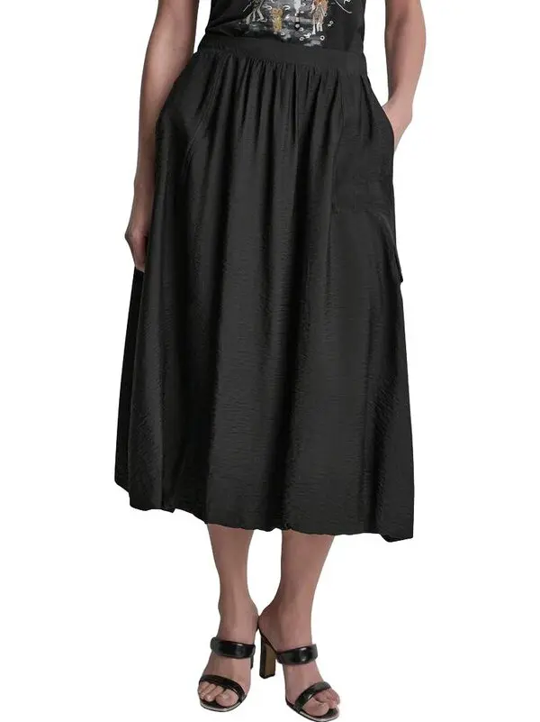 Dkny Bubble Cargo Midi Skirt - Black