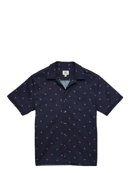 SURFSIDE SUPPLY CO. Mariner Camp Collar Shirt - Palm Navy