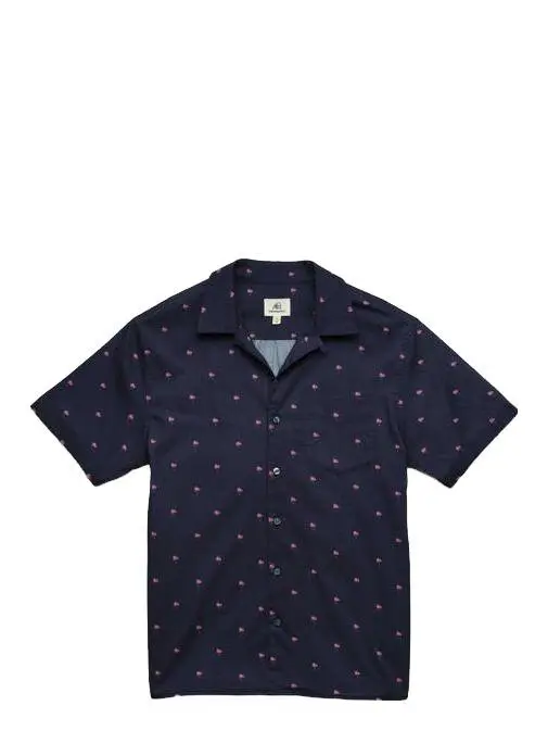 SURFSIDE SUPPLY CO. Mariner Camp Collar Shirt - Palm Navy