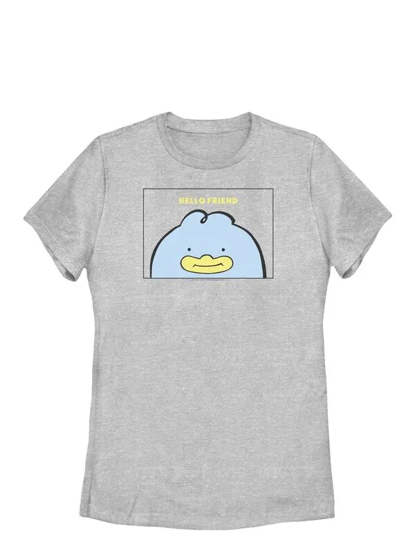 KPOP DEMON HUNTERS Hello Friend Duck Graphic T-shirt - Athletic Heather