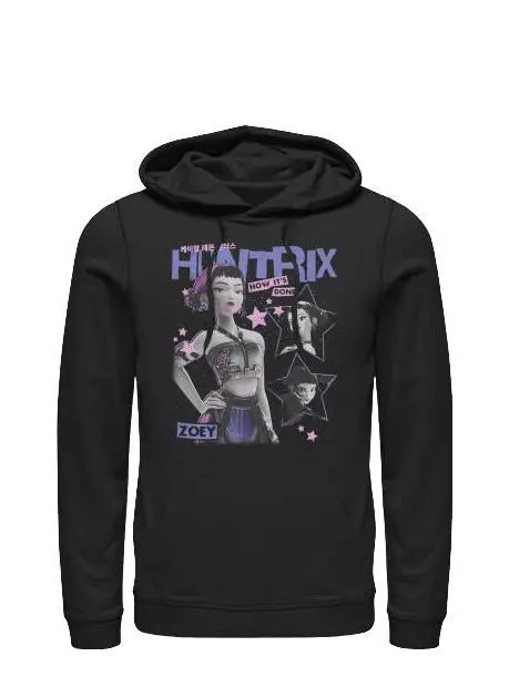 KPOP DEMON HUNTERS K-pop Demon Hunters Huntrix Zoey Graphic Hoodie - Black