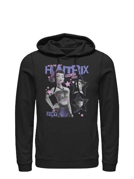 KPOP DEMON HUNTERS Zoey Graphic Hoodie - Black
