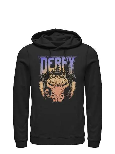 KPOP DEMON HUNTERS Mythic Lightning Derpy Graphic Hoodie - Black