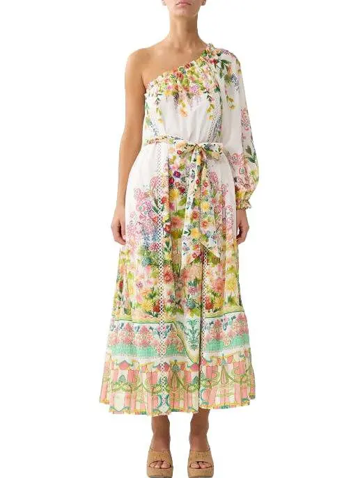 Camilla Printed One-shoulder Maxi Dress - The Call Of Catalonia