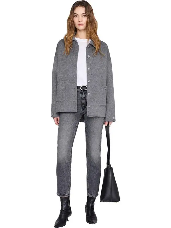 ANINE BING Cashmere Luca Jacket - Heather Grey