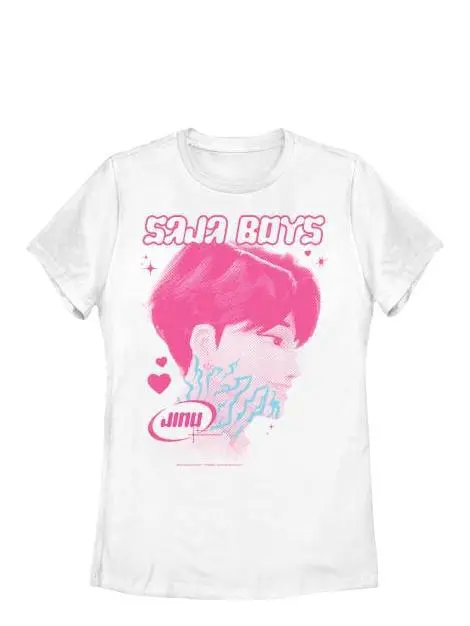 KPOP DEMON HUNTERS Jinu Saja Profile Graphic T-shirt - White
