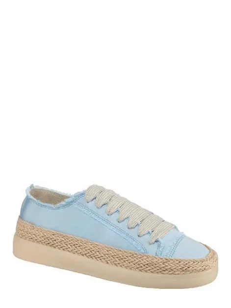 J/SLIDES NYC Hilda Satin Sneaker - Aqua