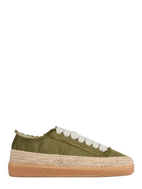 J/SLIDES NYC Hilda Satin Sneaker - Khaki