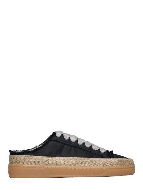 J/SLIDES NYC Henlen Satin Mule Sneaker - Black