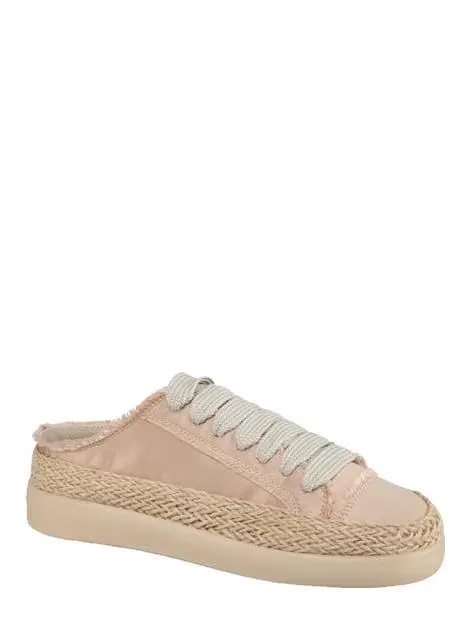 J/SLIDES NYC Henlen Satin Mule Sneaker - Champagne