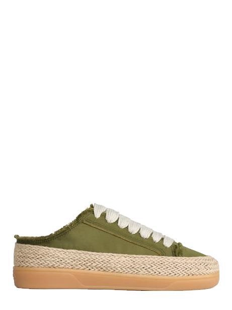 J/SLIDES NYC Henlen Satin Mule Sneaker - Khaki