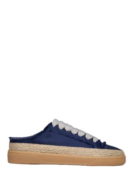 J/SLIDES NYC Henlen Satin Mule Sneaker - Navy
