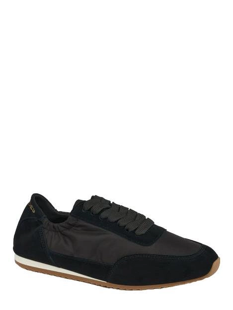 J/SLIDES NYC Prisha Suede And Nylon Lace-up Sneakers - Black