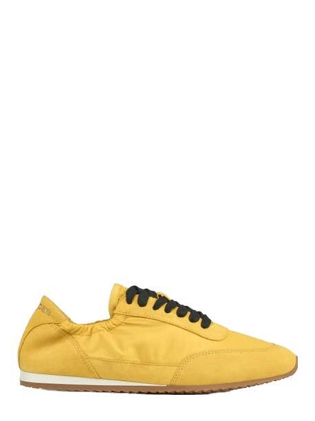 J/SLIDES NYC Prisha Suede And Nylon Lace-up Sneakers - Mustard