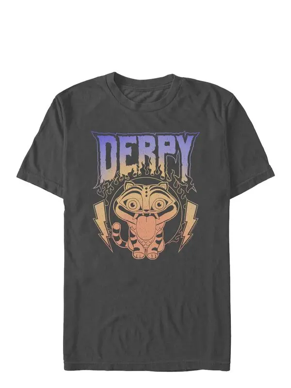 KPOP DEMON HUNTERS Mythic Lightning Derpy Short Sleeve Graphic T-shirt - Charcoal