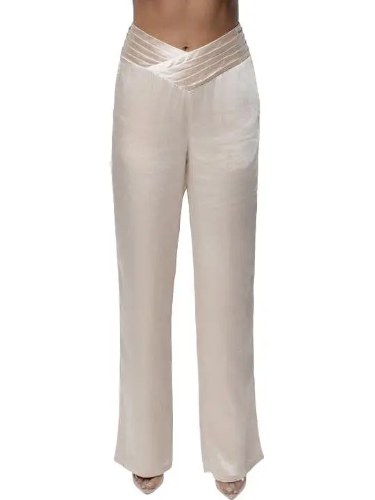 JLUXLABEL Satin Trouser - Champagne