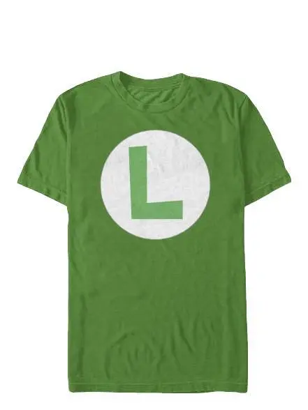 NINTENDO Luigi Circle Icon Graphic T-shirt - Kelly Green