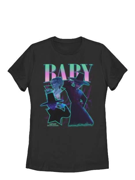 KPOP DEMON HUNTERS Baby Saja Collage T Shirt - Black