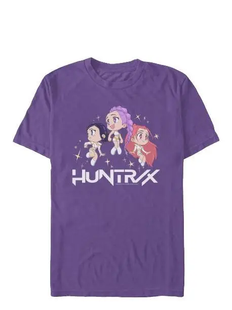 KPOP DEMON HUNTERS Chibi Trio Huntrix Graphic T-shirt - Purple