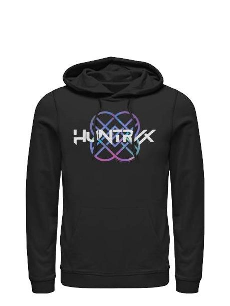 KPOP DEMON HUNTERS Huntrix Holographic Logo Hoodie - Black