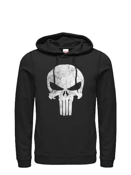MARVEL Punisher Retro Skull Pullover Hoodie - Black