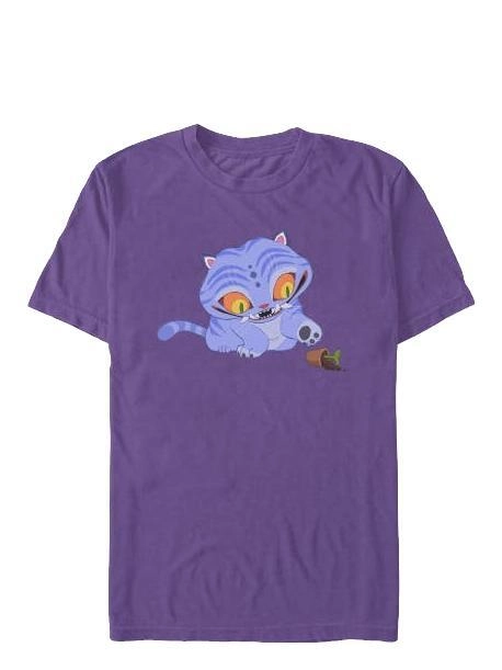 KPOP DEMON HUNTERS Mischievous Derpy Short Sleeve Graphic T-shirt - Purple