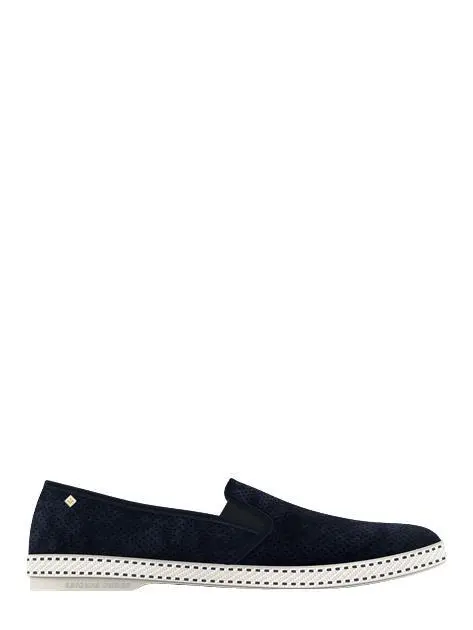 Rivieras Classic Suede Slip-on Loafer - Navy