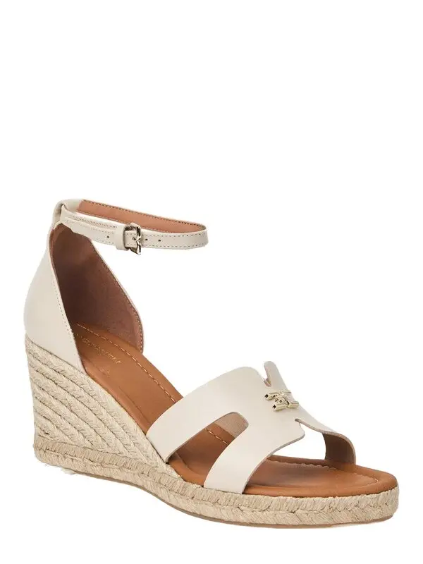 Bruno Magli Dina Ankle Strap Wedge Sandal - Bone Nappa