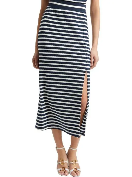 Ramy Brook Stripe Maxi Skirt - Navy Stripe