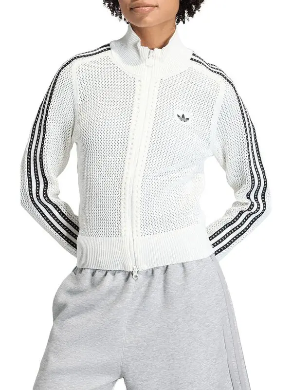 ADIDAS ORIGINALS Open Knit Track Jacket - Off White