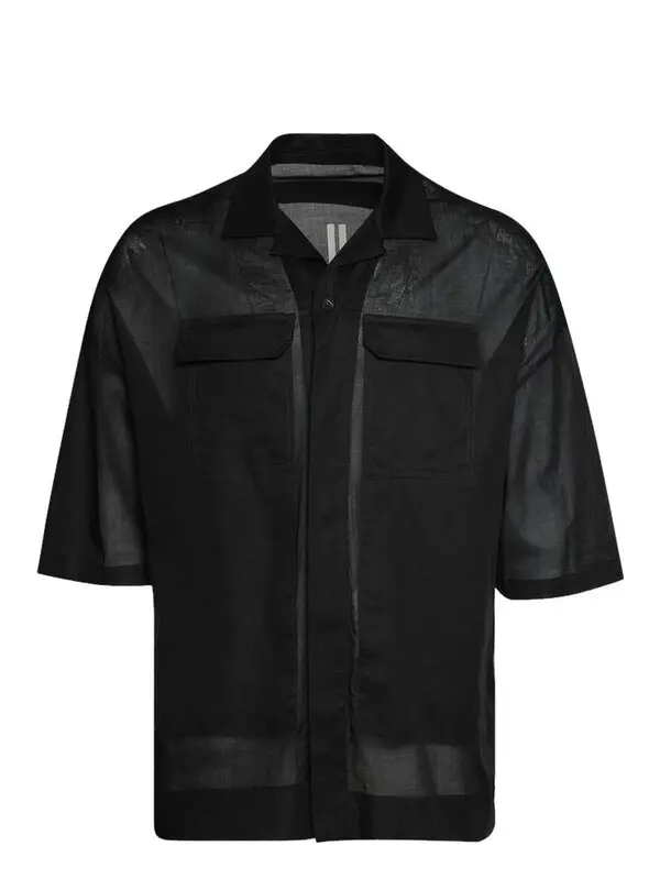 Rick Owens Magnum Tommy Shirt Dust - Black