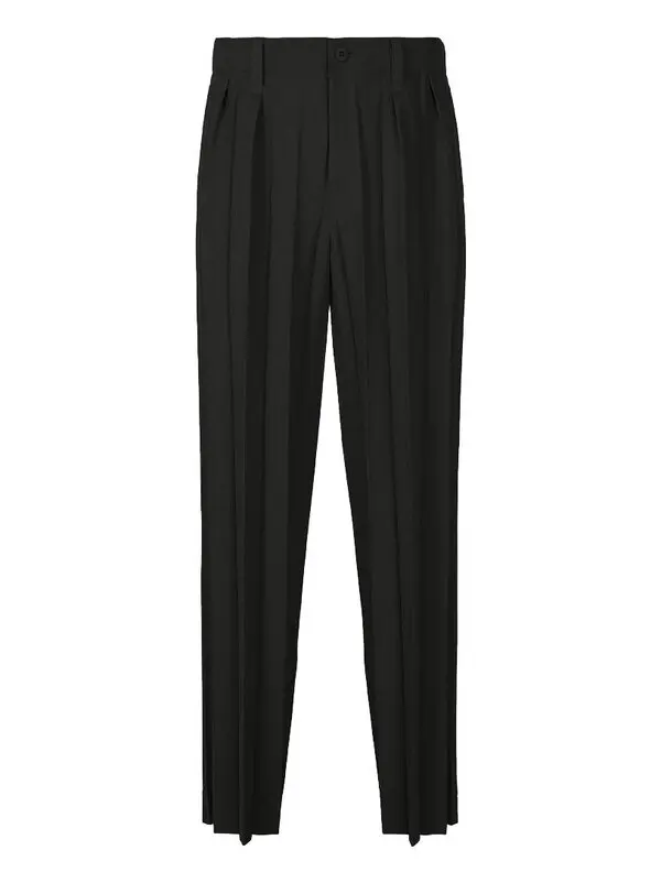Issey Miyake Edge Ensemble Pleated Pants - Black