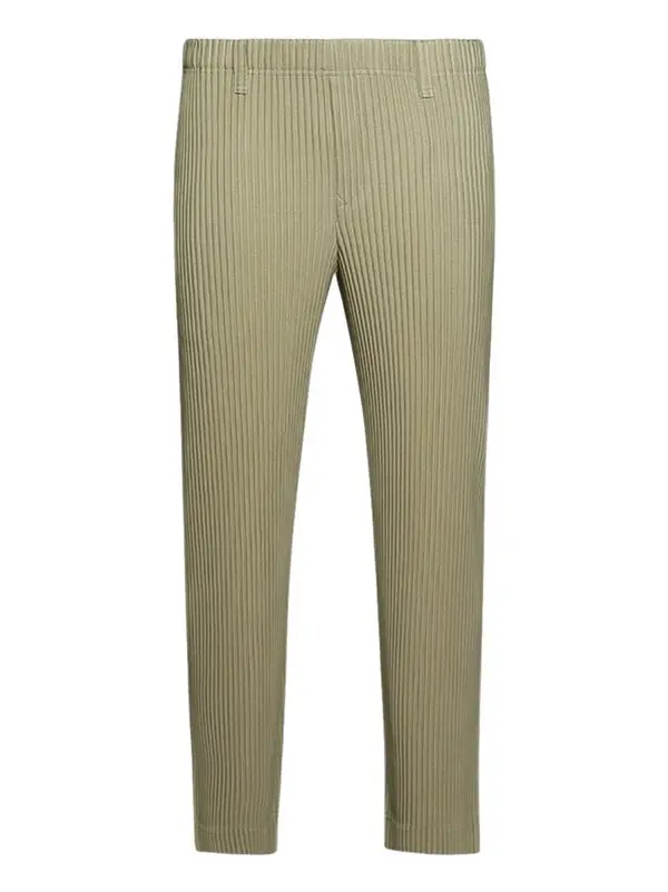 Issey Miyake Tailored Pleated Trousers - Khaki