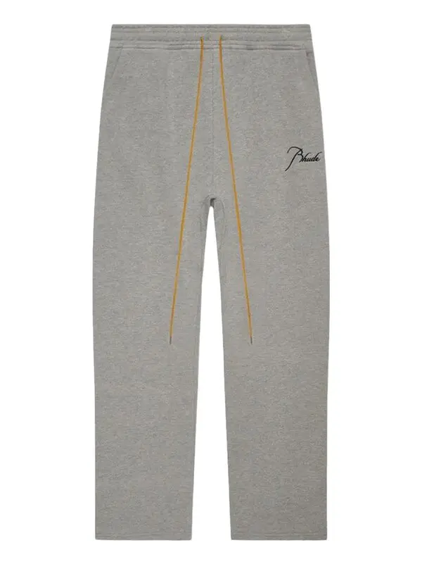 Rhude Classique Sweatpant Heather Grey And Black - Gray