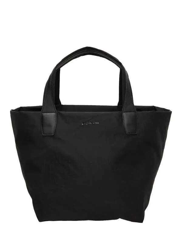 VEECOLLECTIVE Medium Porter Essence Recycled Paper Nylon Tote - Bk Paper Blk